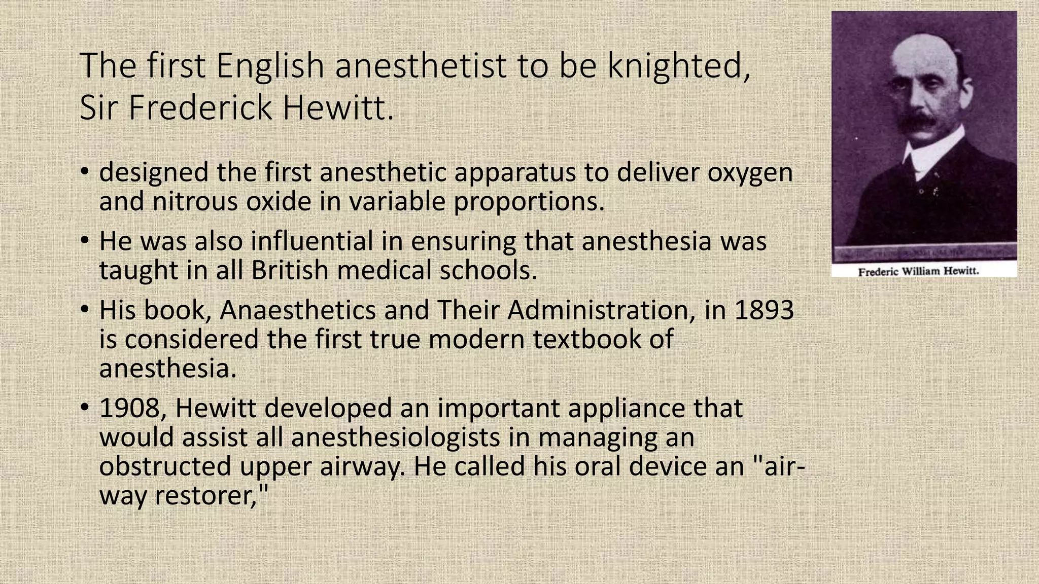 History of Anesthesiology | PPTX