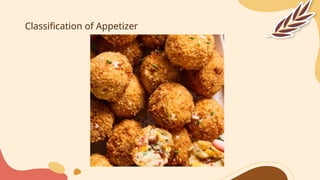 HISTORY OF APPETIZER and classifications | PPTX