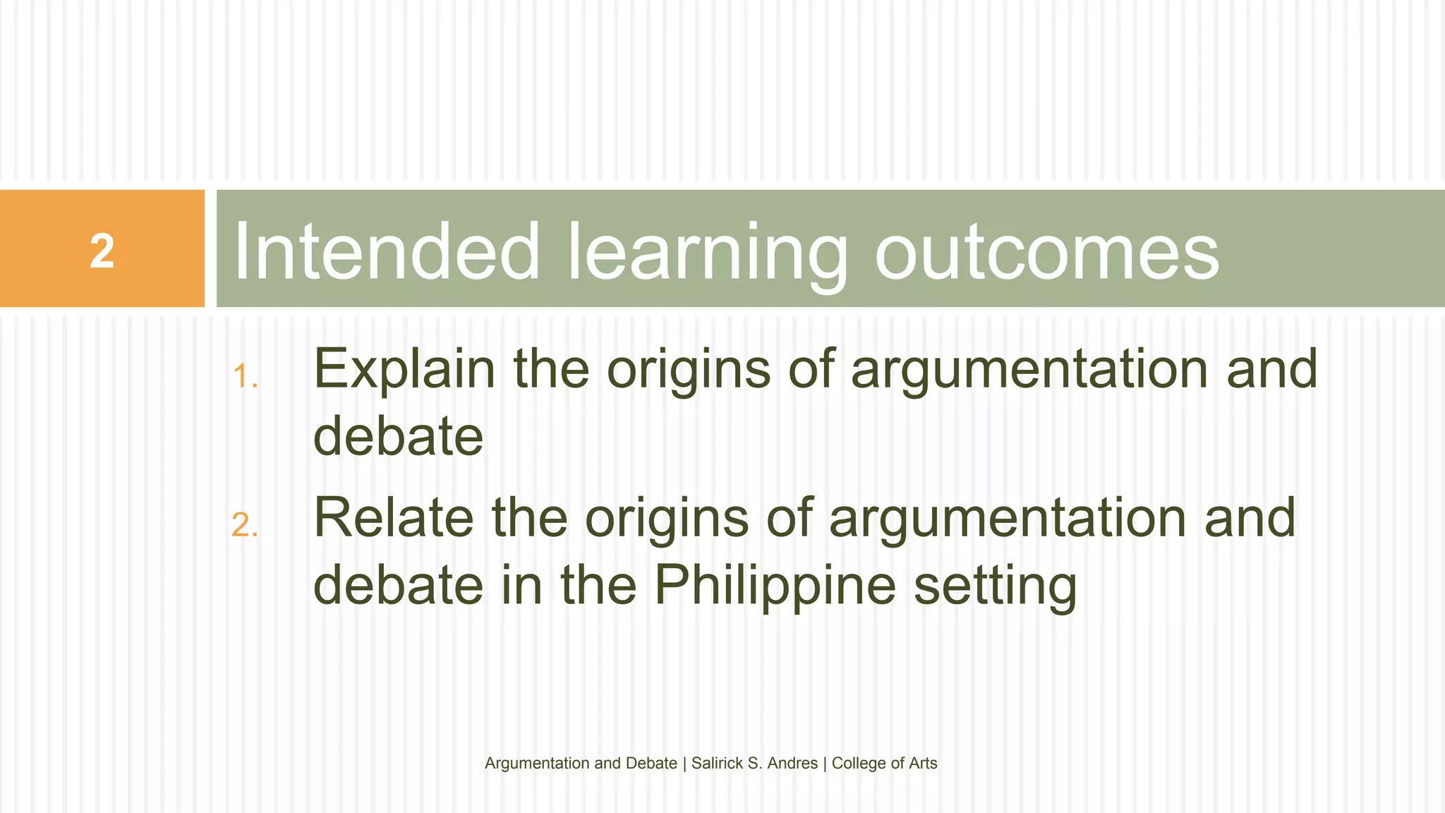 History of argumentation and debate | PPTX