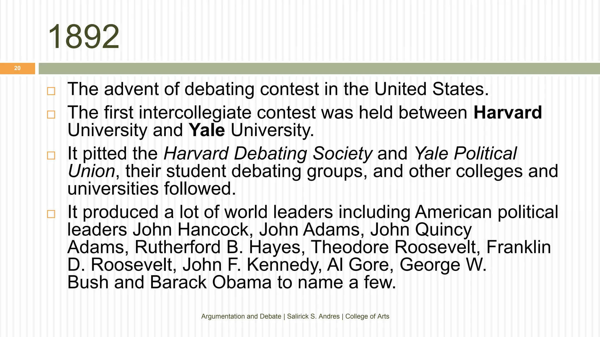 History of argumentation and debate | PPTX