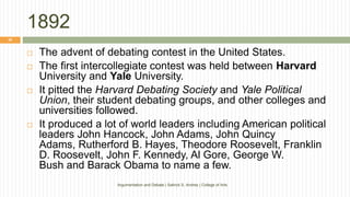 History of argumentation and debate | PPTX
