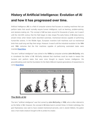 History of Artificial Intelligence Evolution of AI.pdf