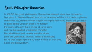 History of atoms | PPTX