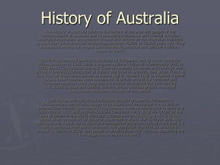 History of australia | PPT