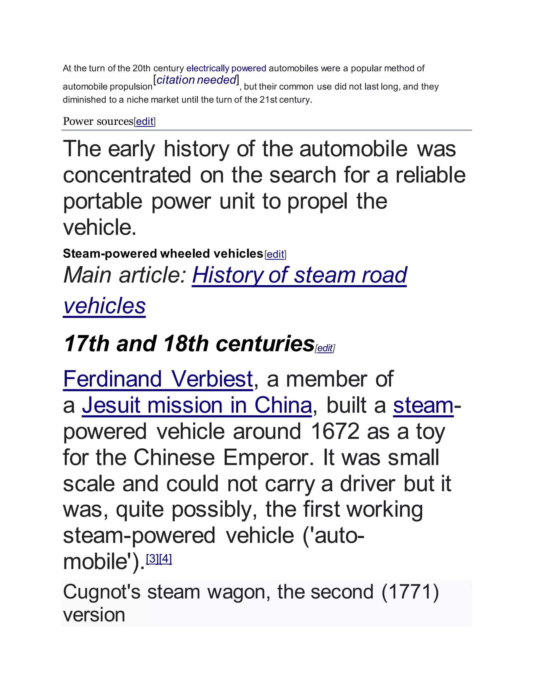 History of automobile | DOCX