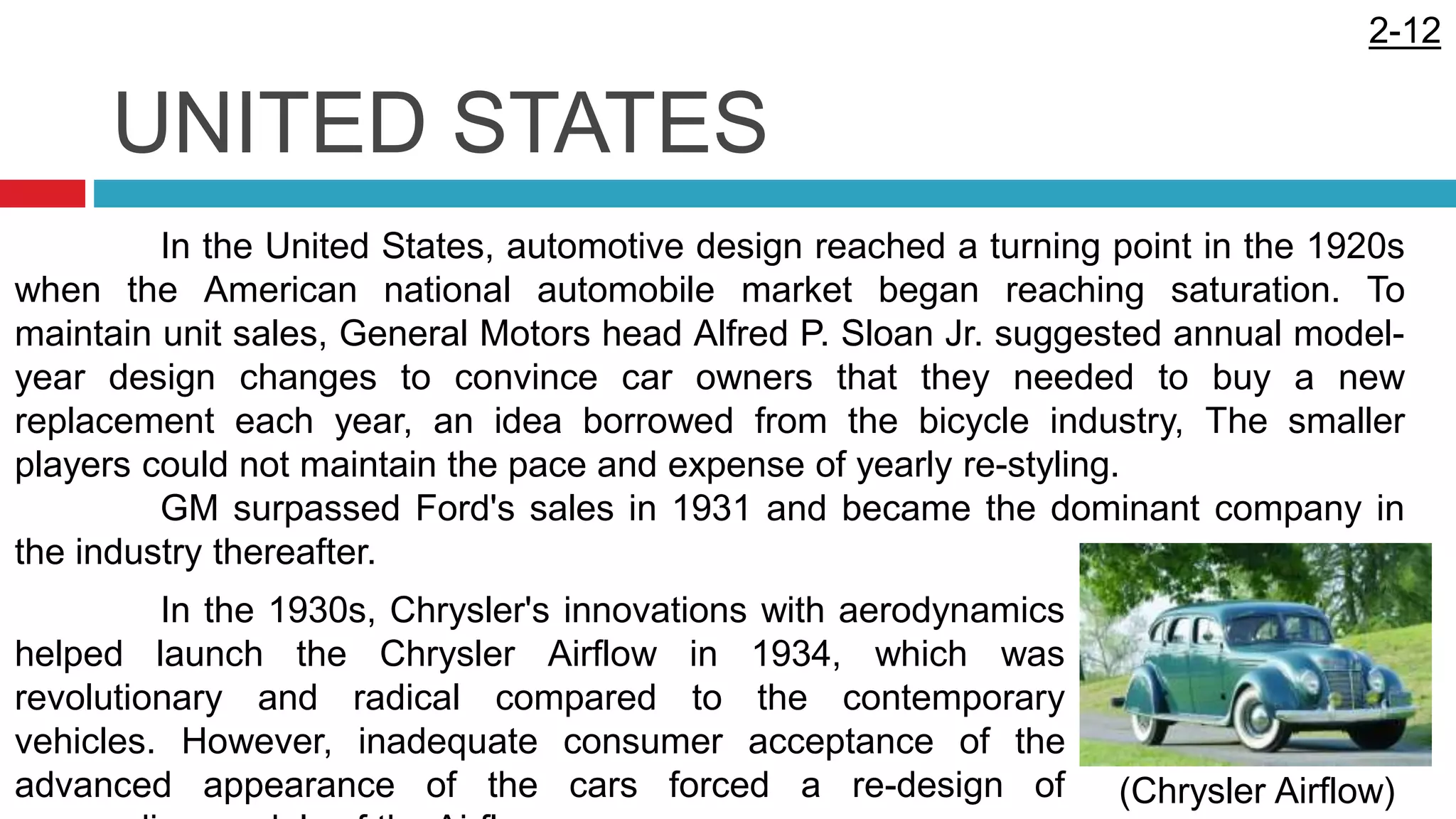 History of automotive design | PPTX