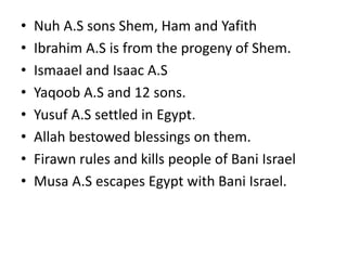 History of Bani Israel from Tafheem ul quran and lecture of Dr. Israr ...