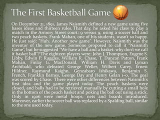 History of basketball | PPTX | Basketball | Sports