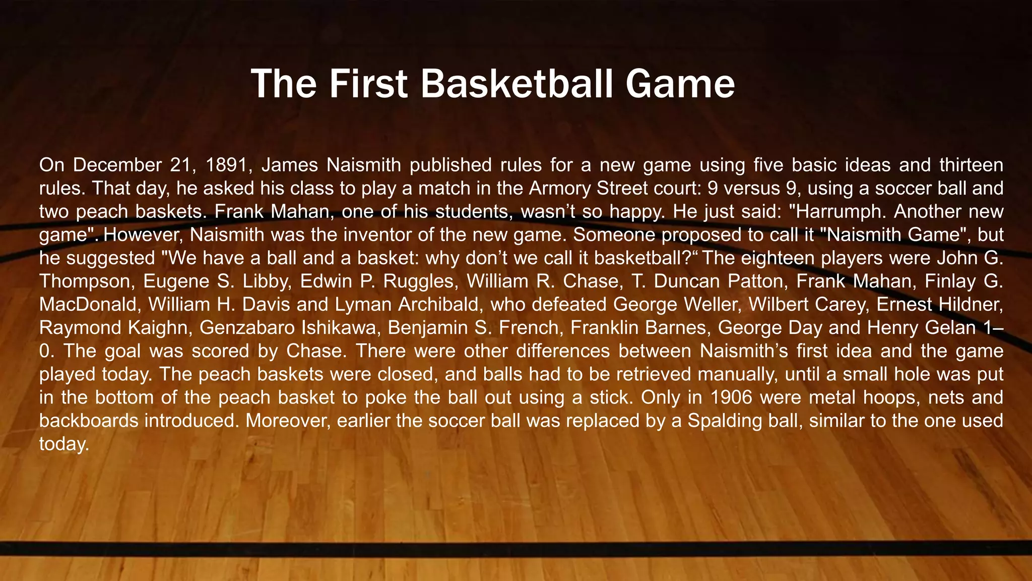 History of Basketball | PPTX