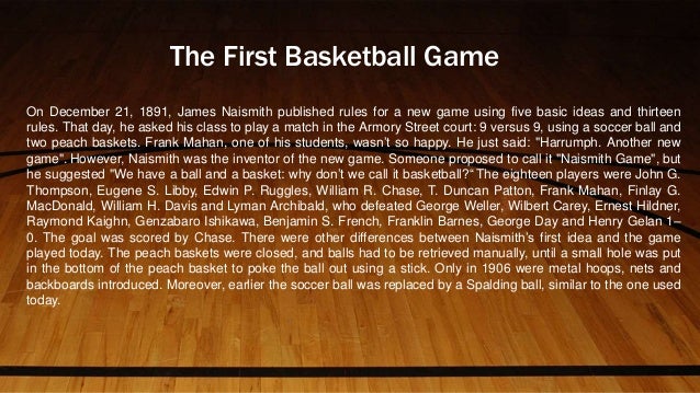 History of Basketball
