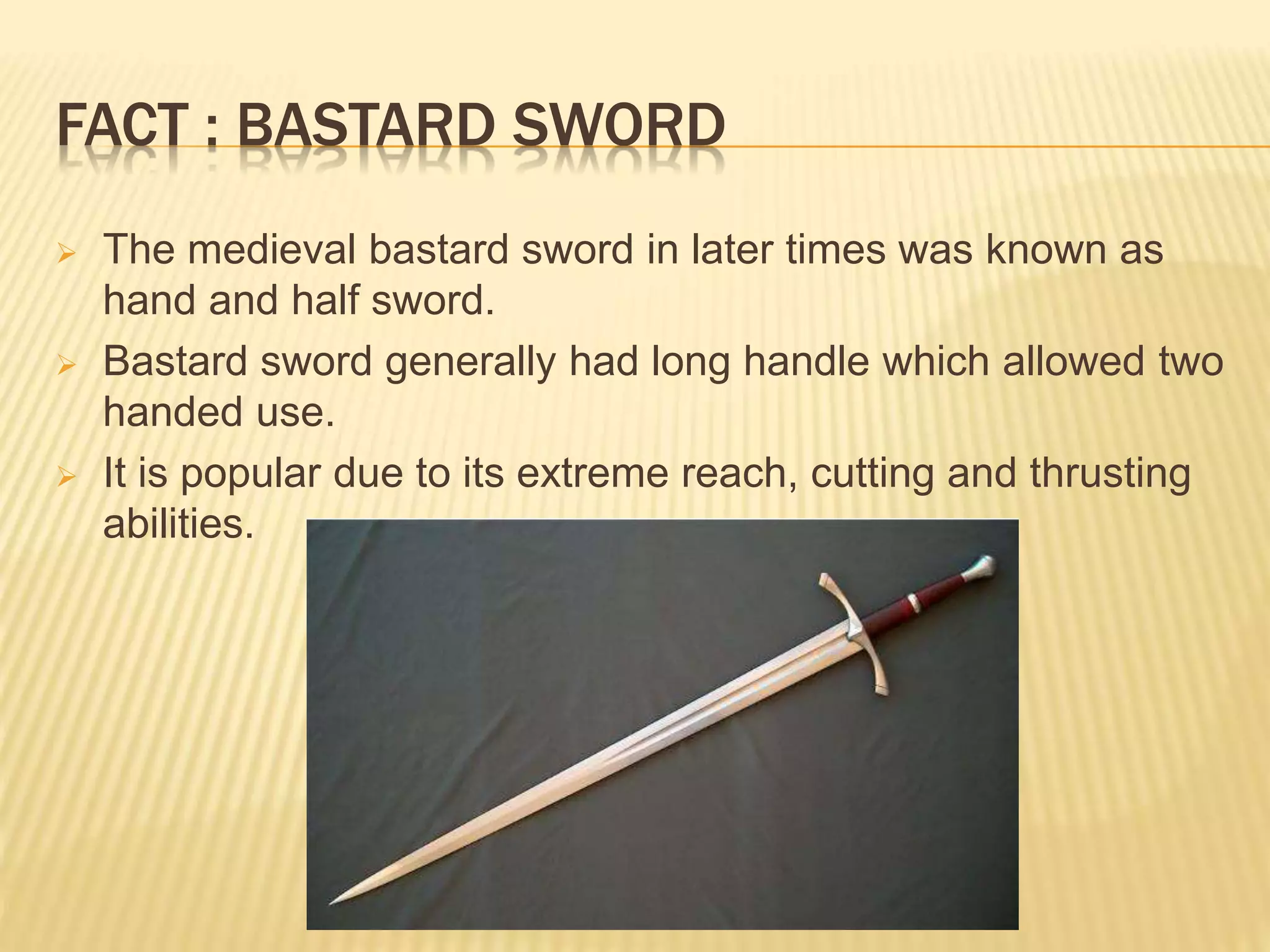 History of bastard sword | PPTX
