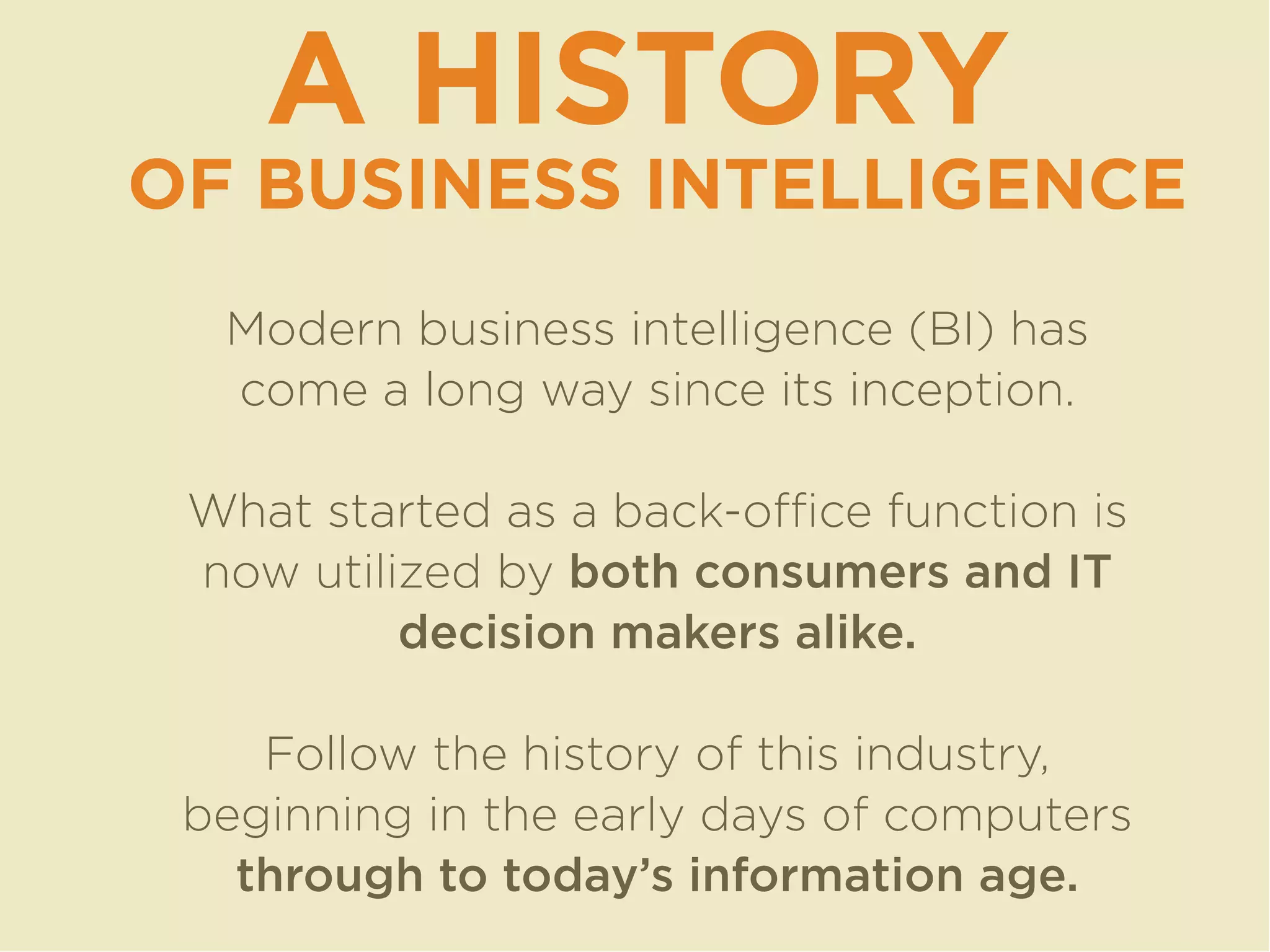A Visual History of Business Intelligence | PDF