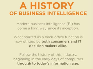 A Visual History of Business Intelligence | PDF