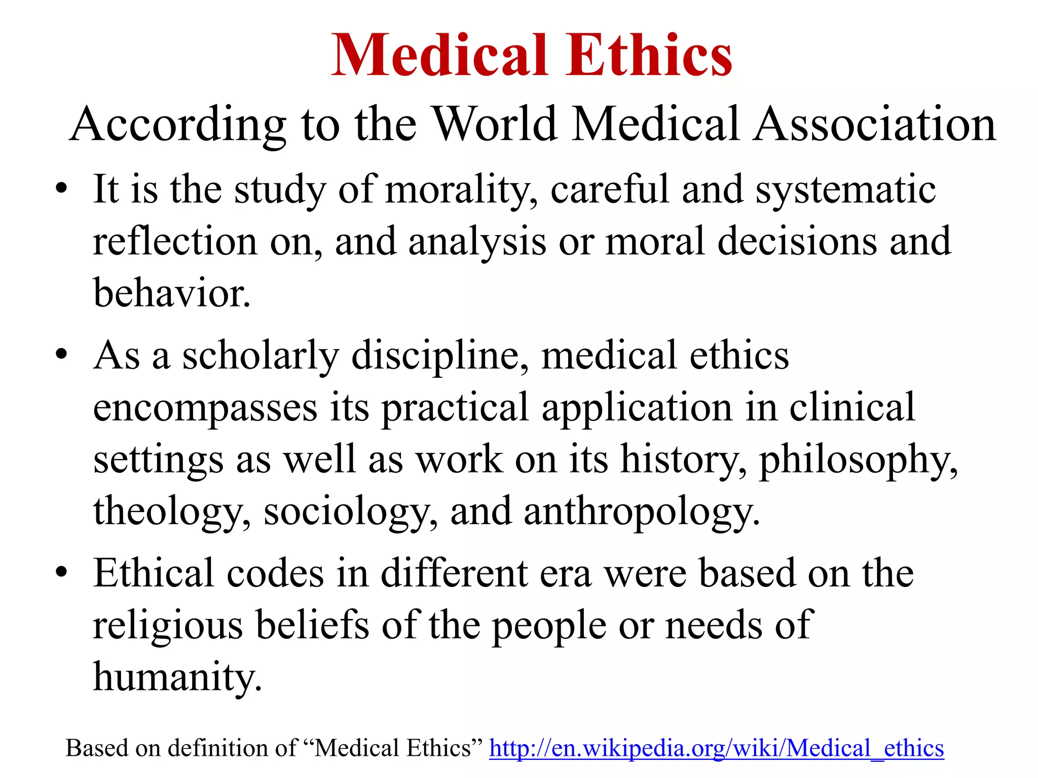 History of bioethics | PPTX