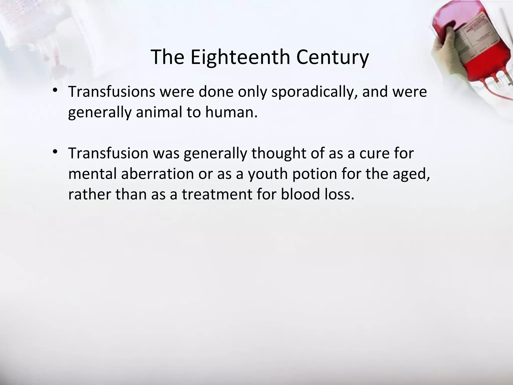 History of blood transfusion | PPT