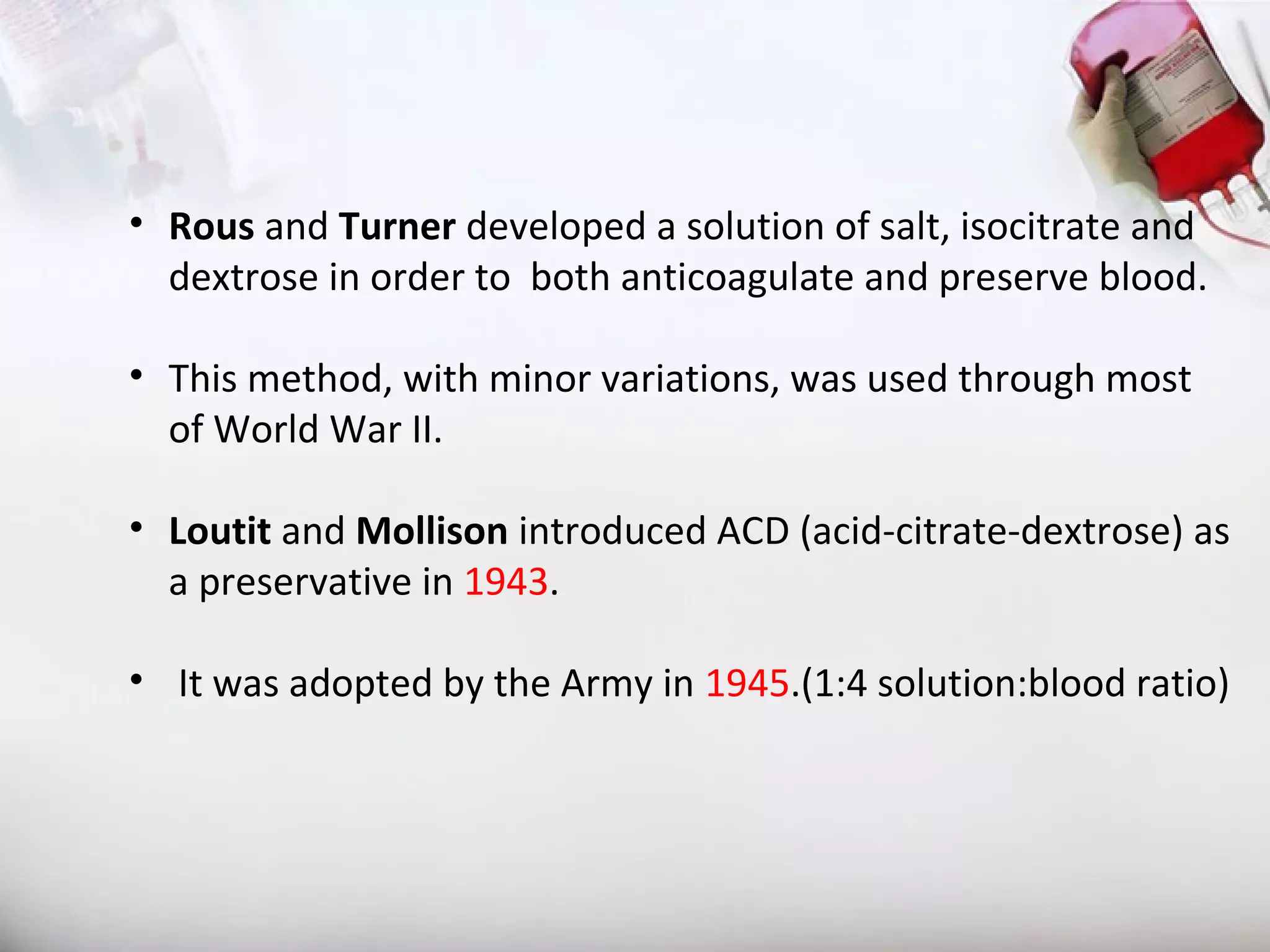 History of blood transfusion | PPT