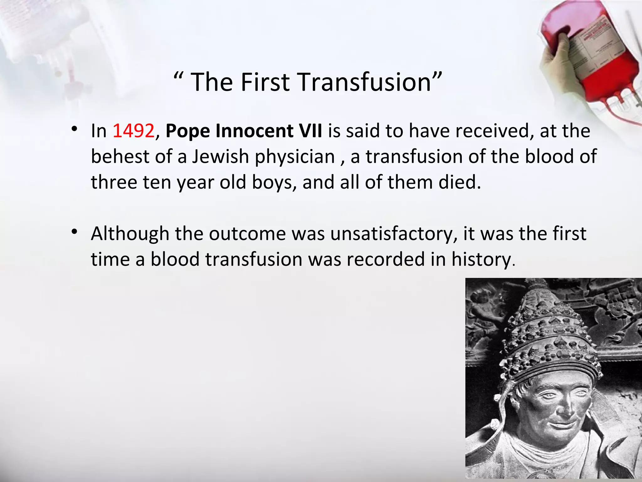 History of blood transfusion | PPT