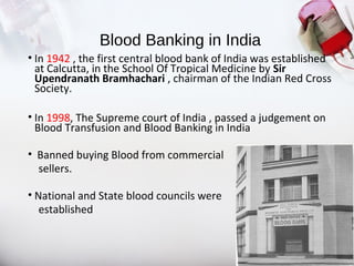The First Blood Bank Images