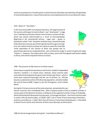 History of brazil | DOCX