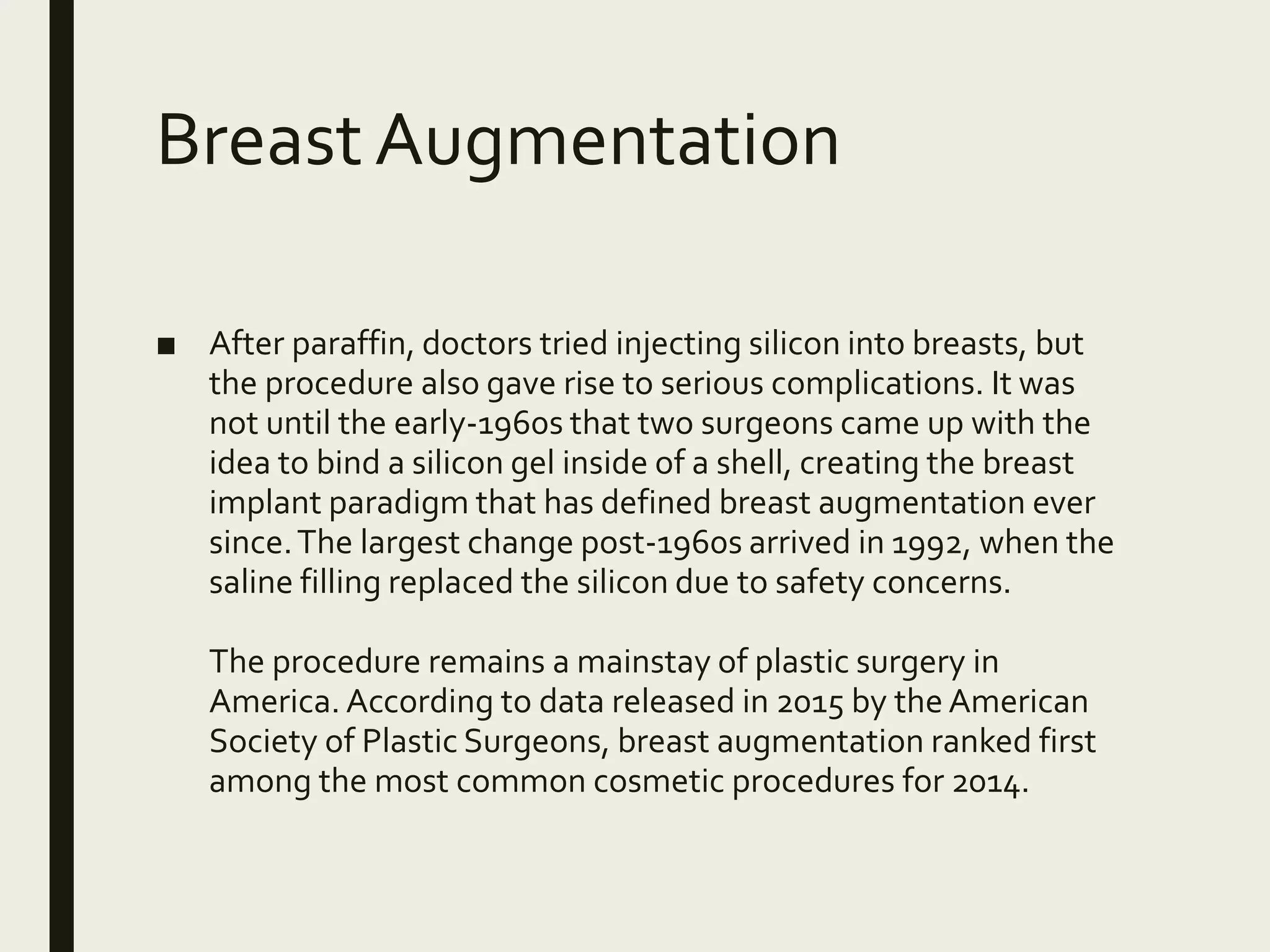 History of Breast Augmentation | PPTX
