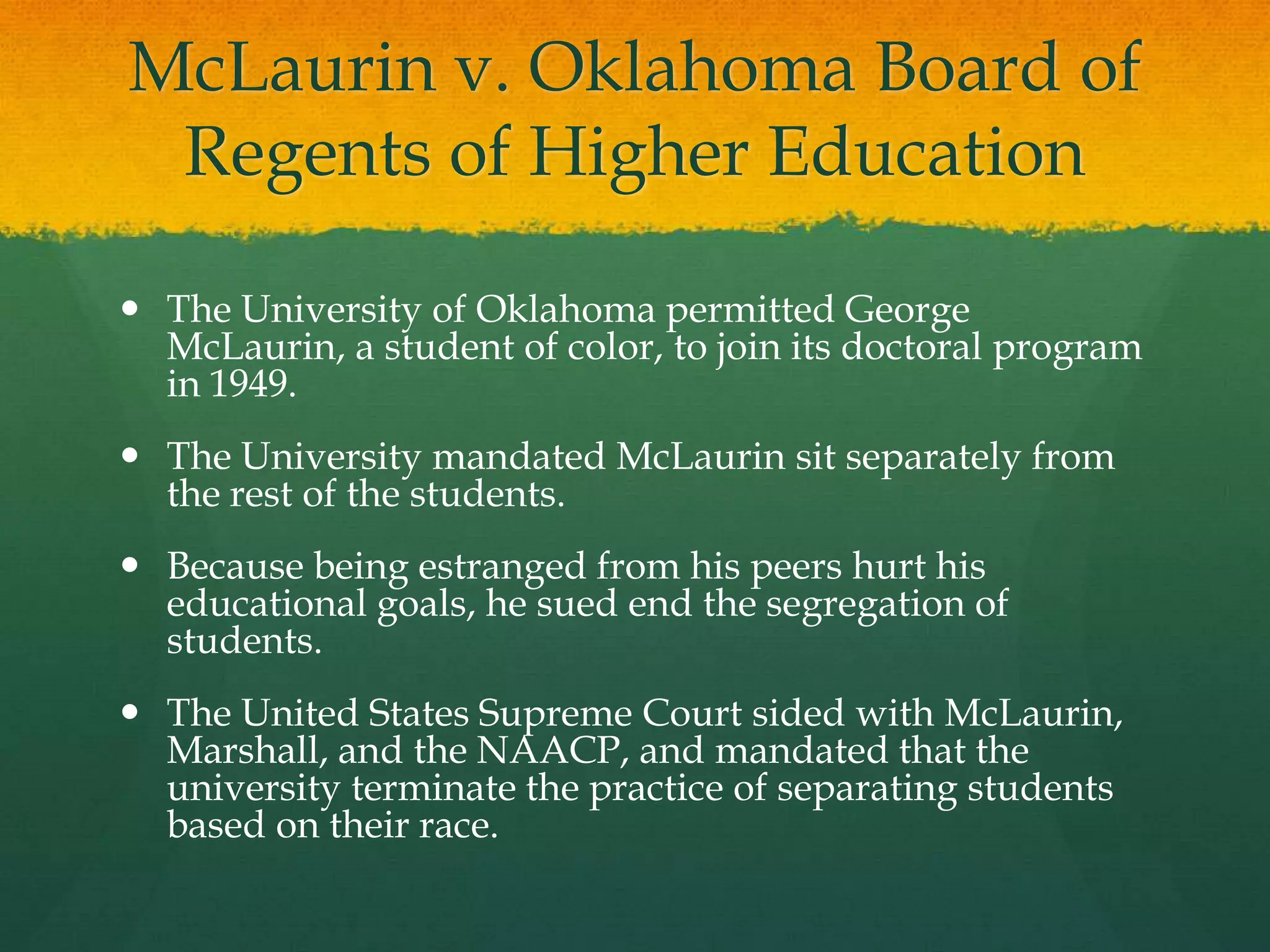 History of brown v. board of education | PPTX