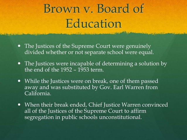History of brown v. board of education | PPTX