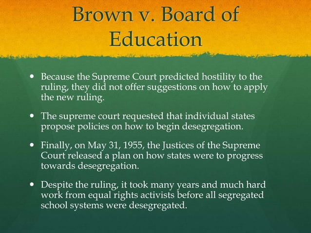 History of brown v. board of education | PPTX