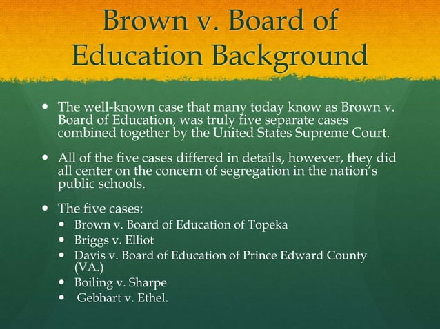 History of brown v. board of education | PPTX