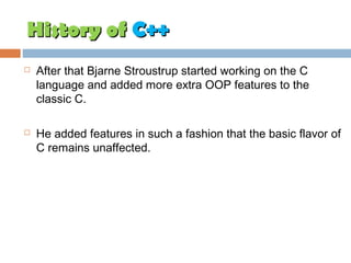 History of c++ | PPT