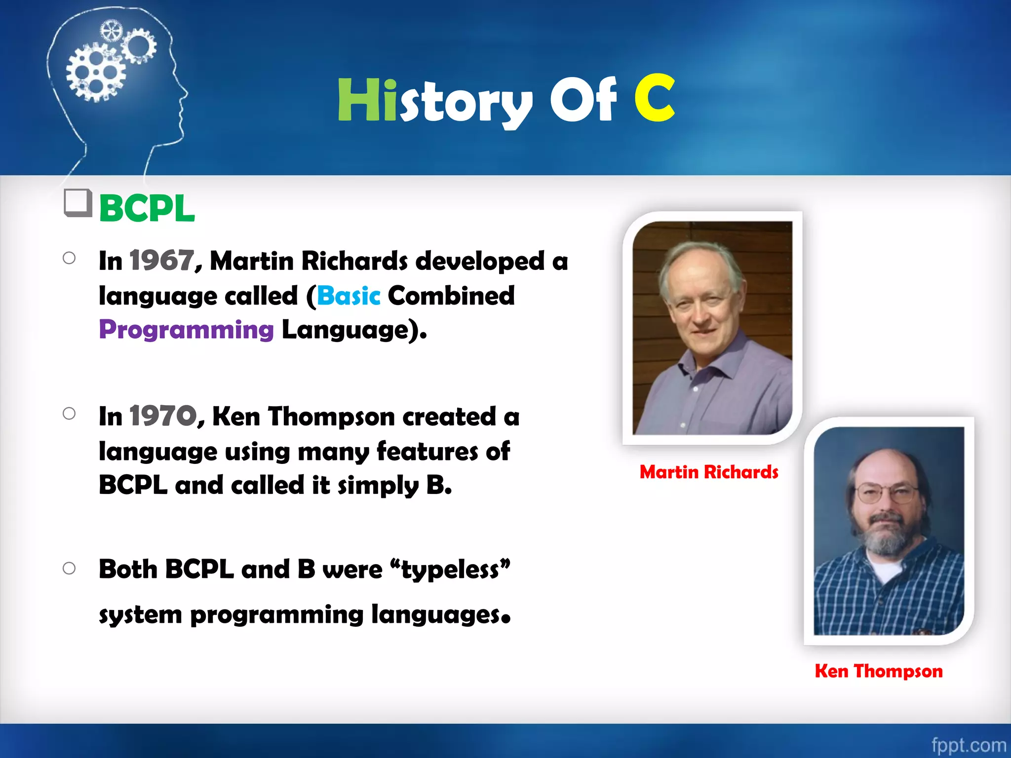 History of c | PPT