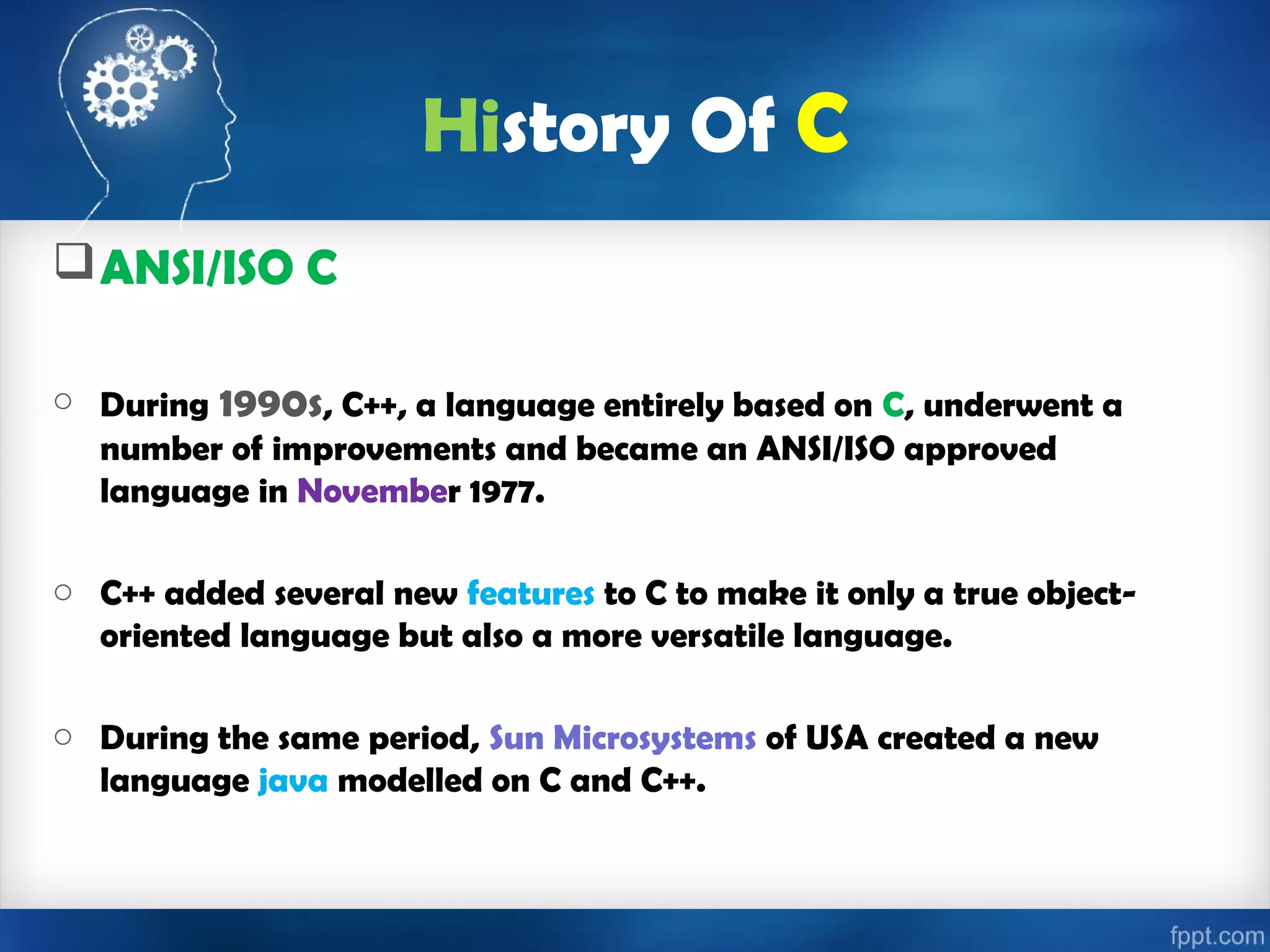 History of c | PPT