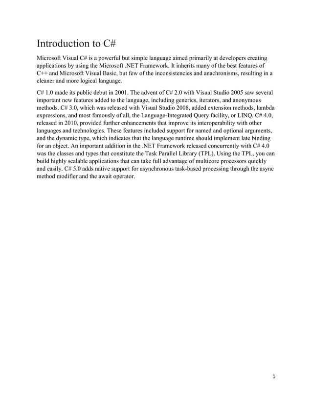 History Of C Pdf