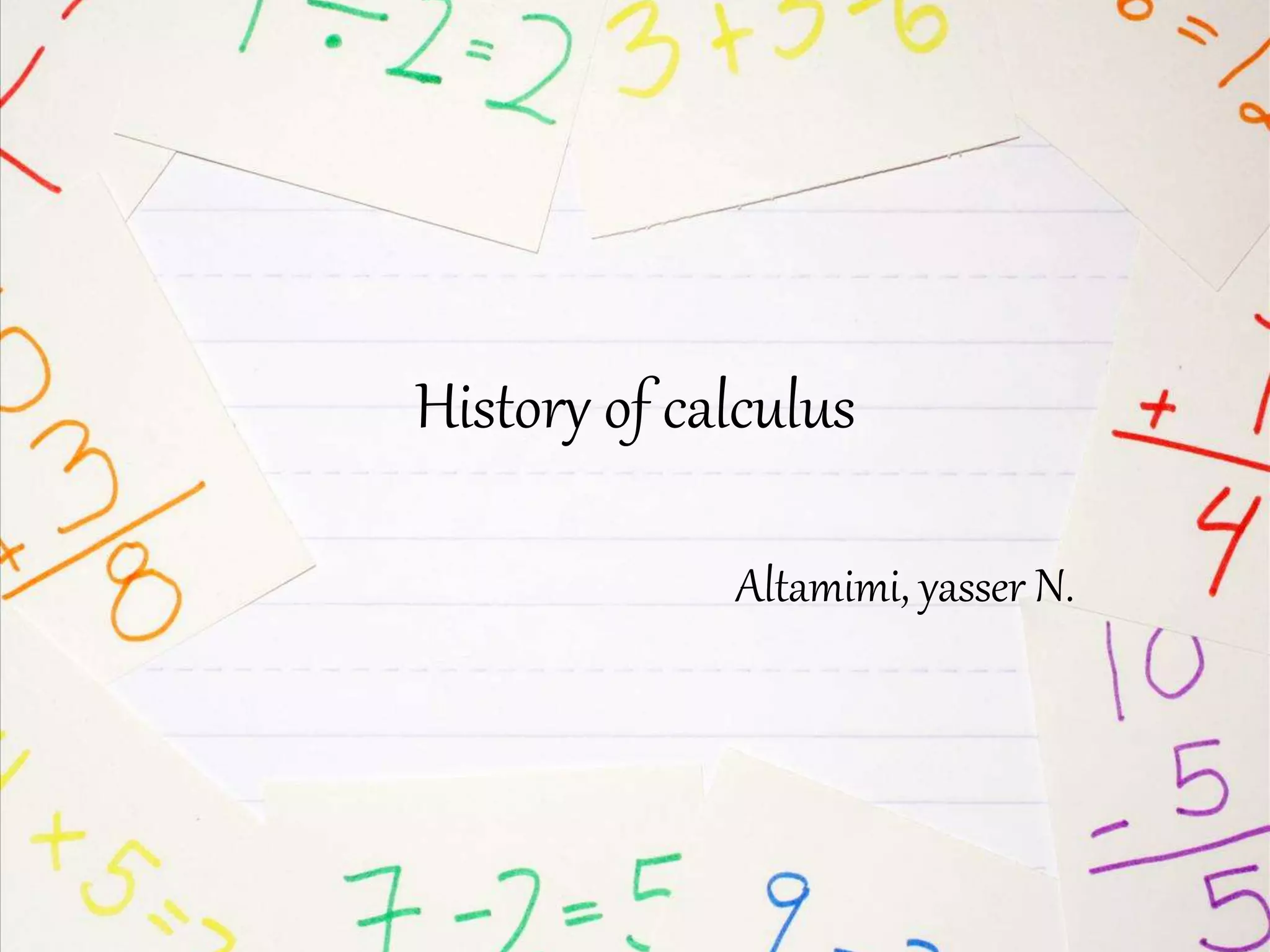 History of calculus research for AAM | PPTX