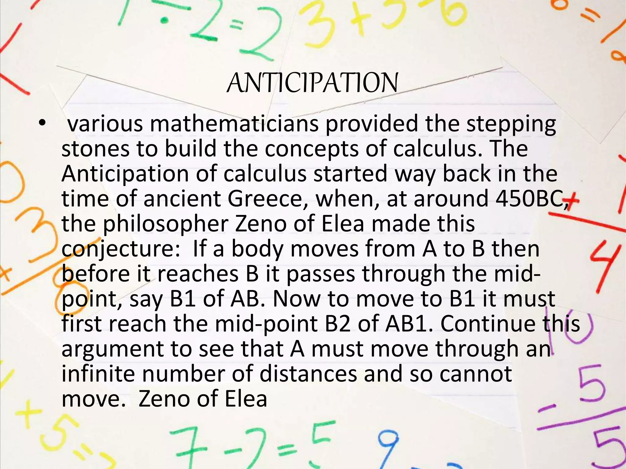 History of calculus research for AAM | PPTX