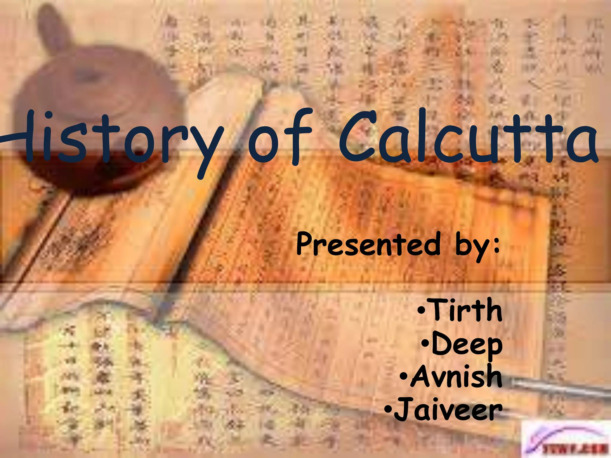 History of calcutta | PPTX