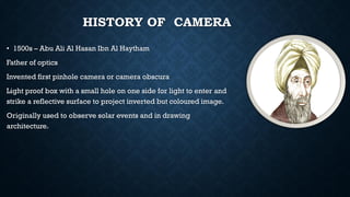 History of Camera and history of photography | PDF