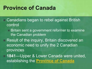 History of canada ccbfl | PPT