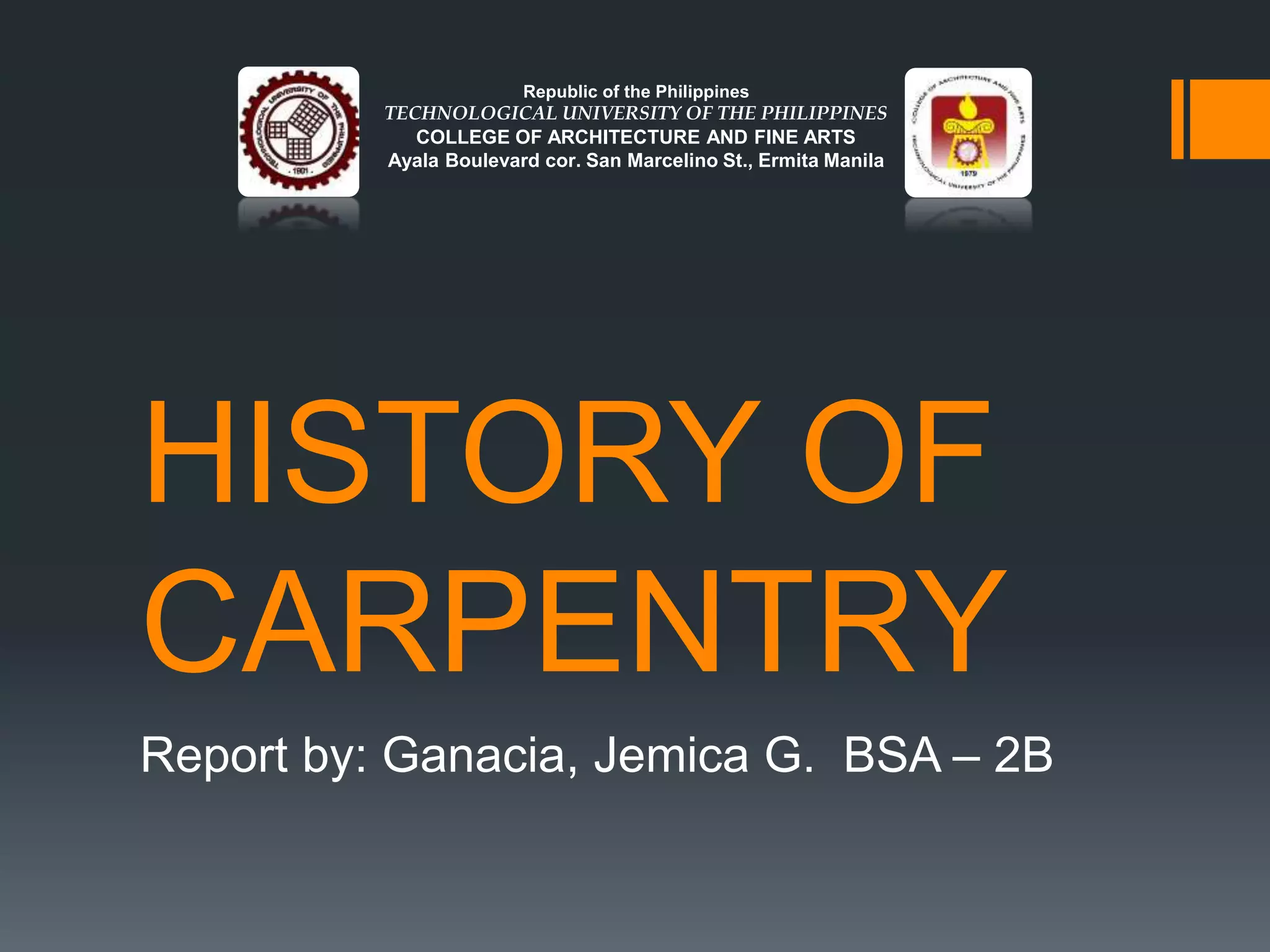 History of carpentry | PPTX
