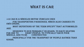 History of cars presentation | PDF