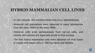 History of cell culture | PPTX