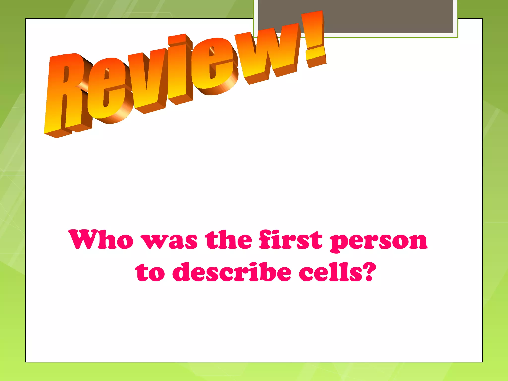 History of cells | PPT