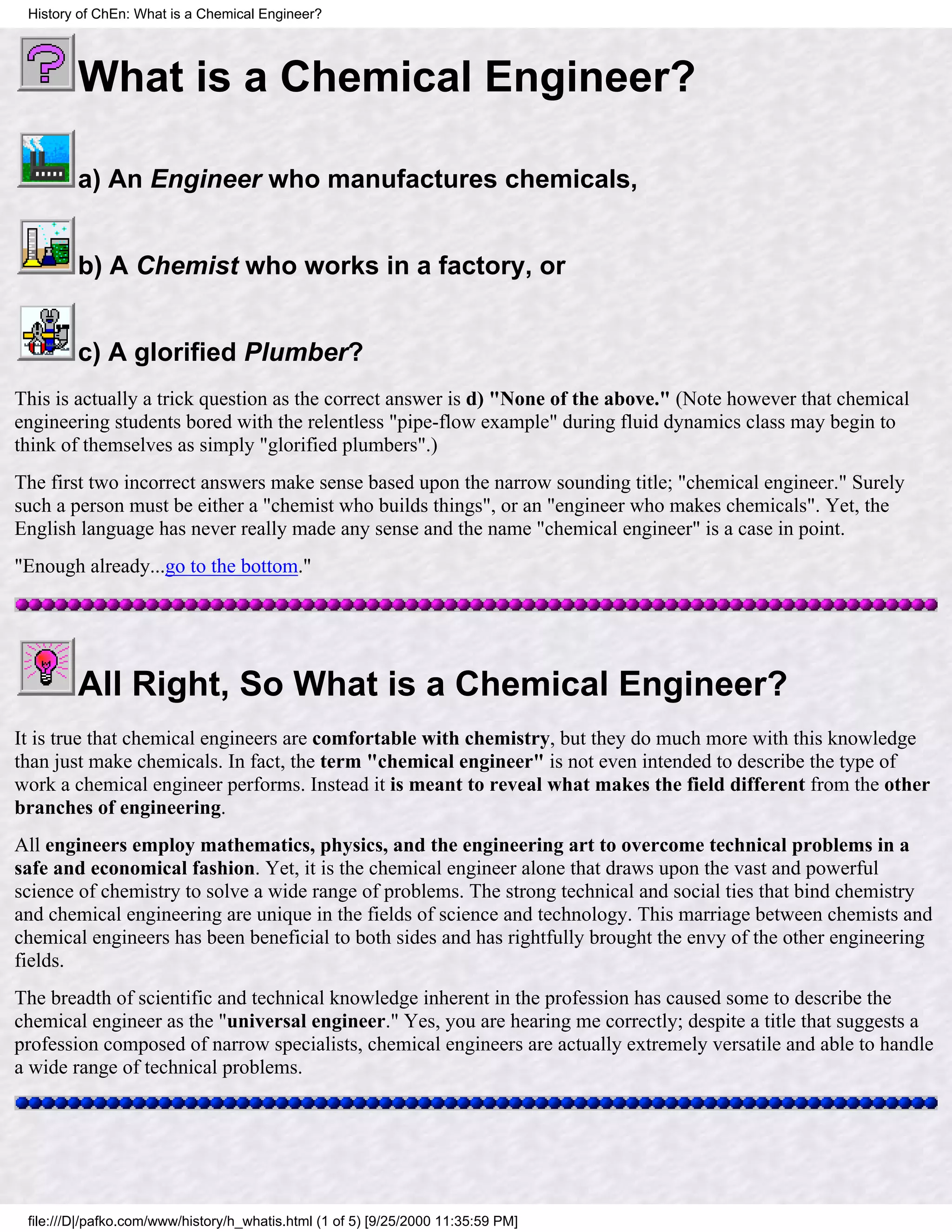 History of chemical engineering [wayne pafko] | PDF