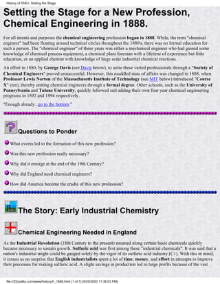 History of chemical engineering [wayne pafko] | PDF