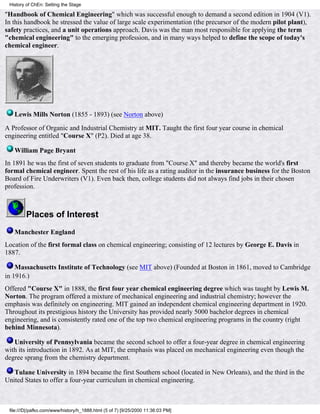 History of chemical engineering [wayne pafko] | PDF