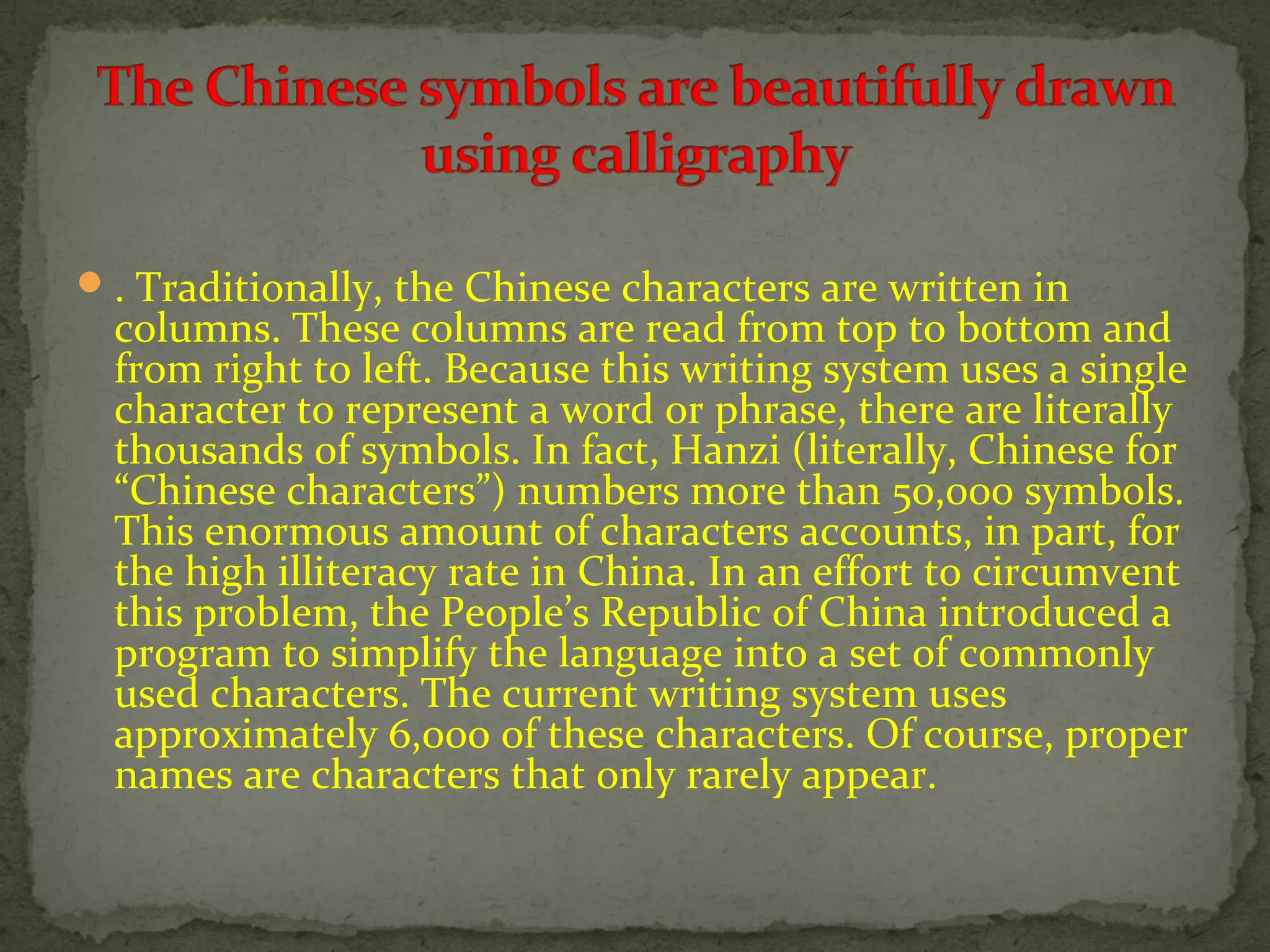 History of chinese writing | PPT