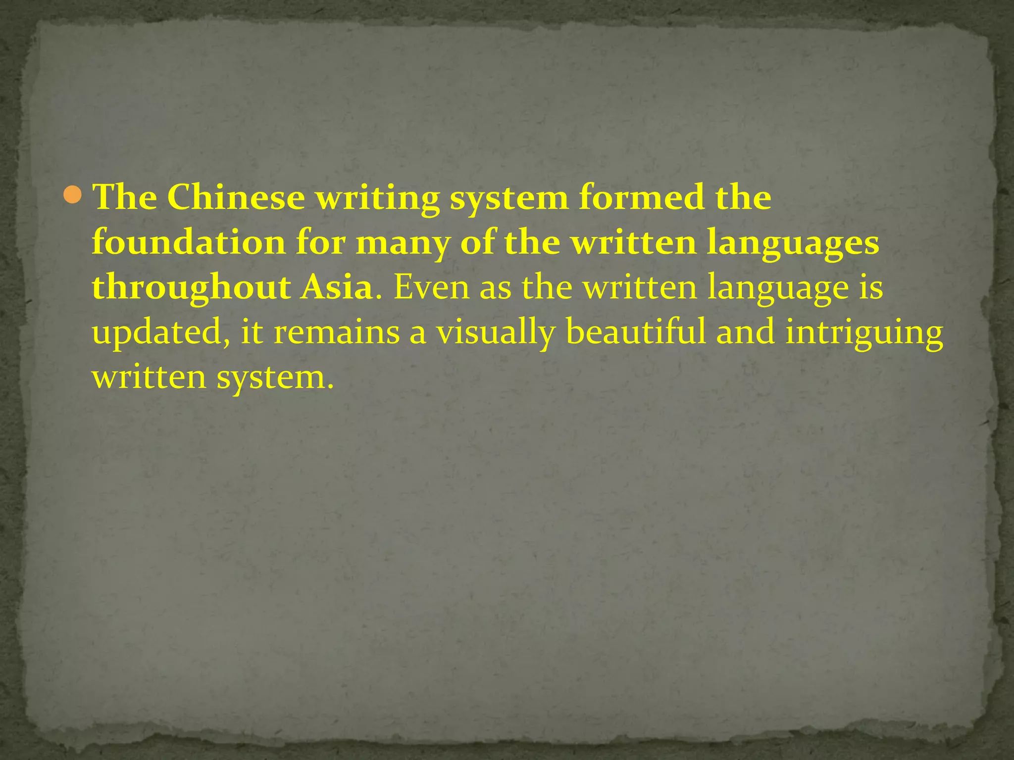 History of chinese writing | PPT