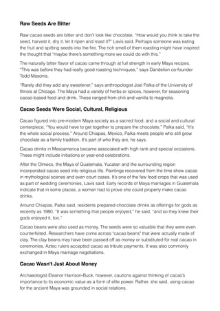 History of chocolate is a mesoamerican history | PDF