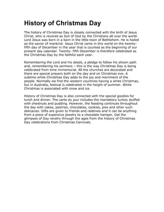 History of christmas day | PDF