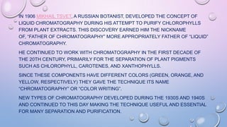 History of chromatography | PPTX