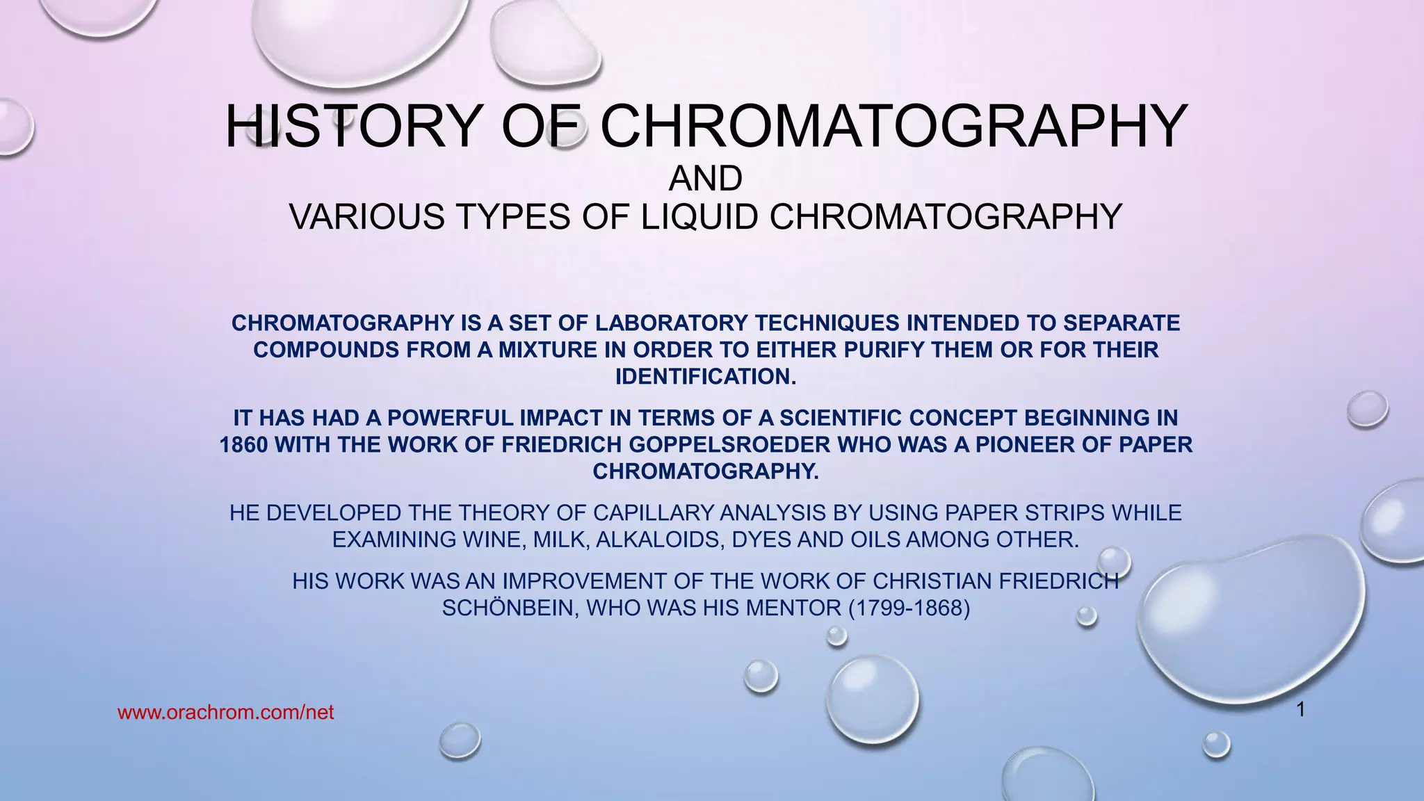 History of chromatography | PPTX
